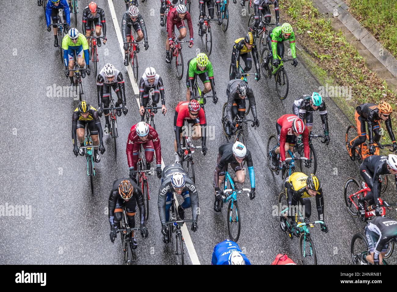 racing cyclists at the race Rund um den Finanzplatz Frankfurt Stock ...