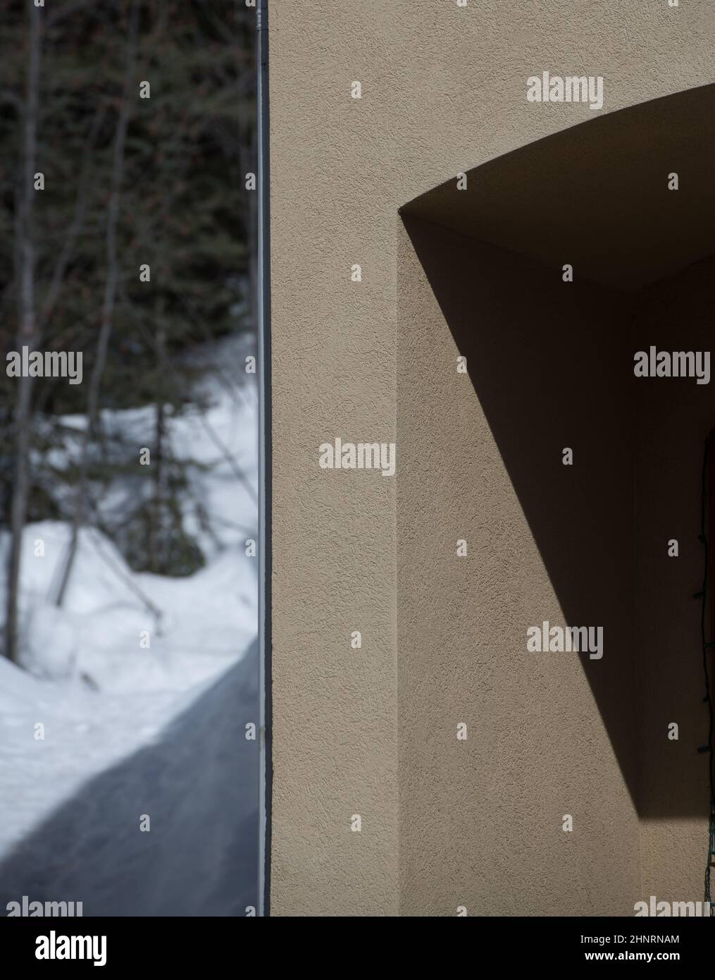 geometric shapes made by afternoon sunlight outdoors on exterior home ...