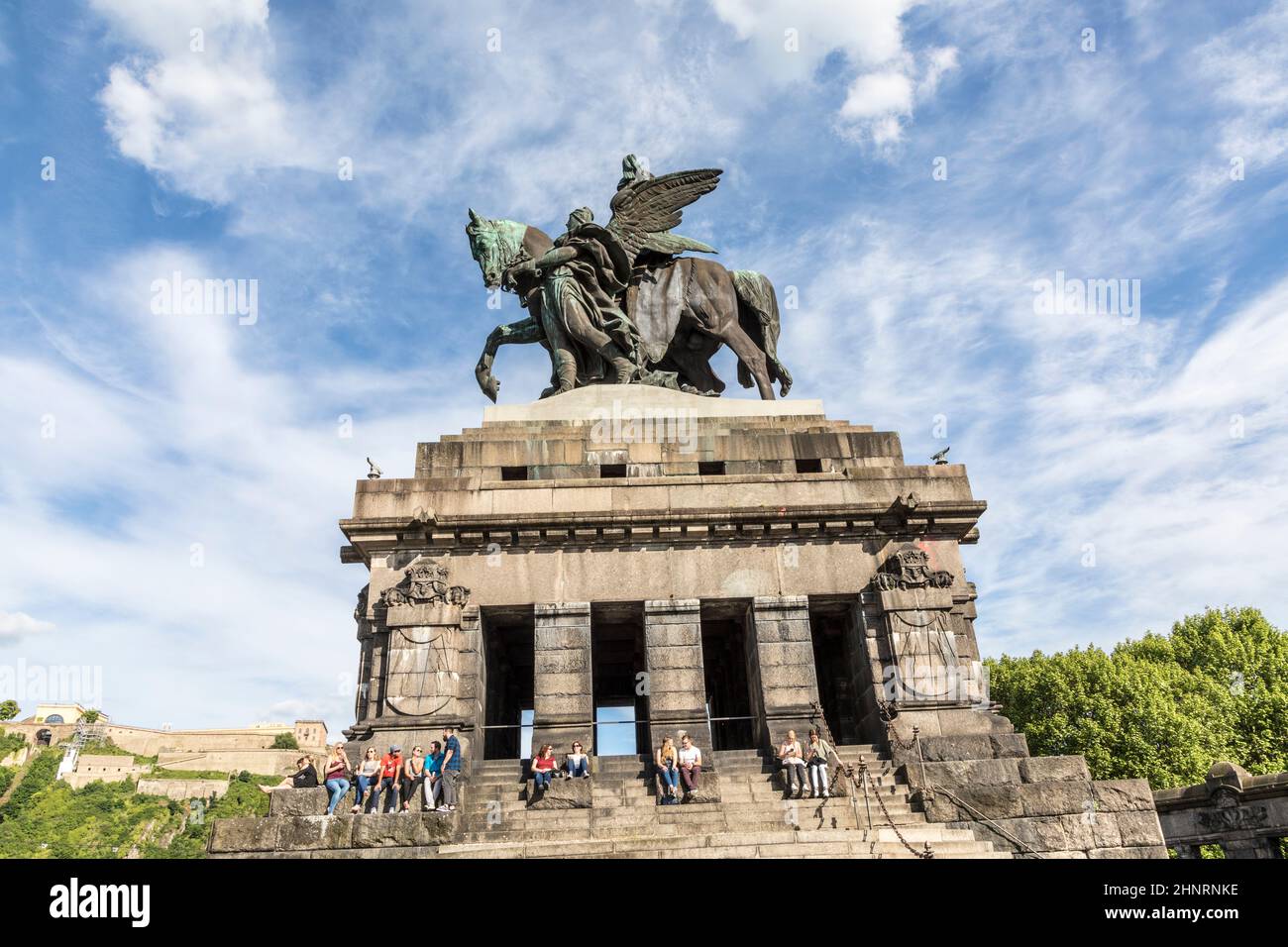 equestrian statue of German Emperor William I in German Corner in ...