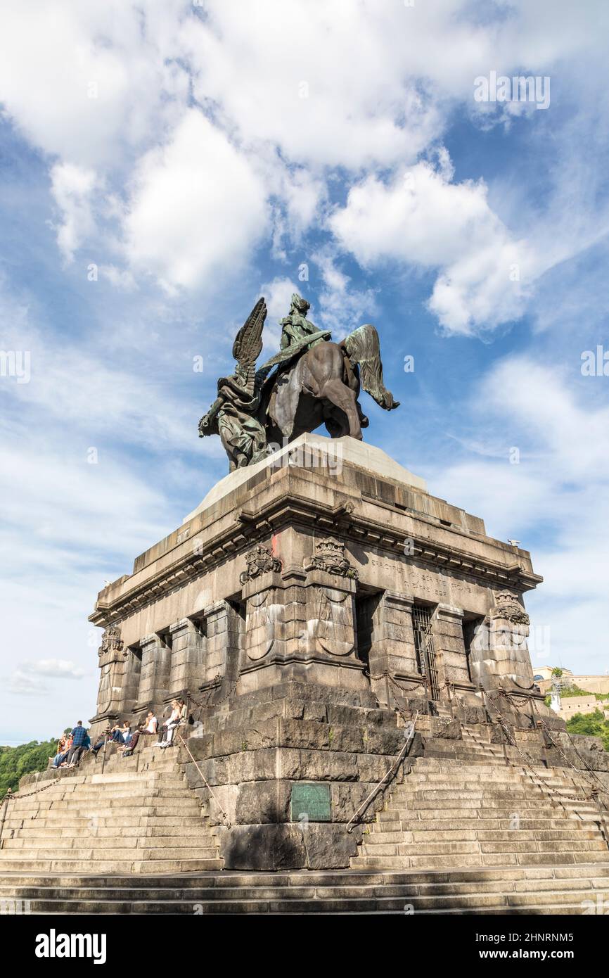 equestrian statue of German Emperor William I in German Corner in ...