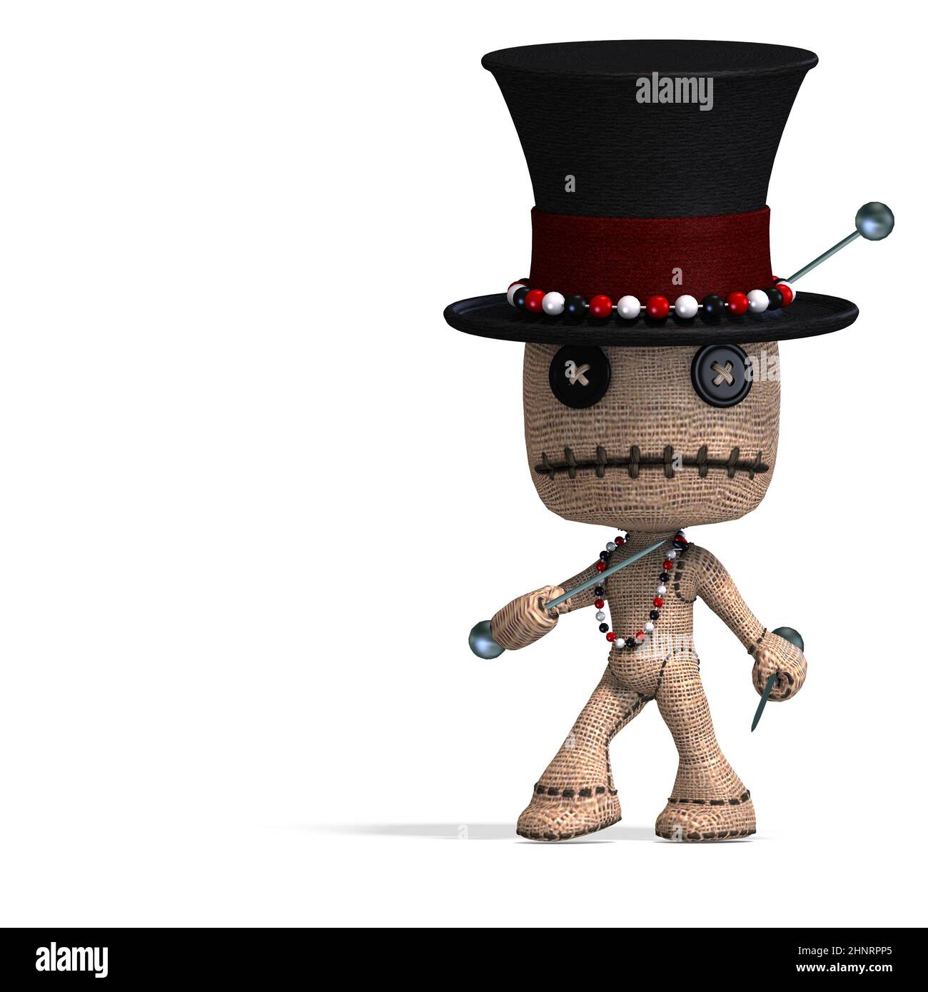 3D-illustration of a cute looking but dangerous voodoo doll Stock Photo ...