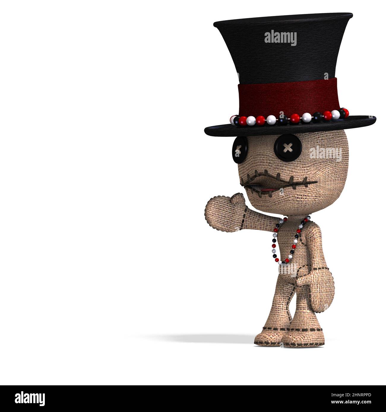 3D-illustration of a cute looking but dangerous voodoo doll Stock Photo ...