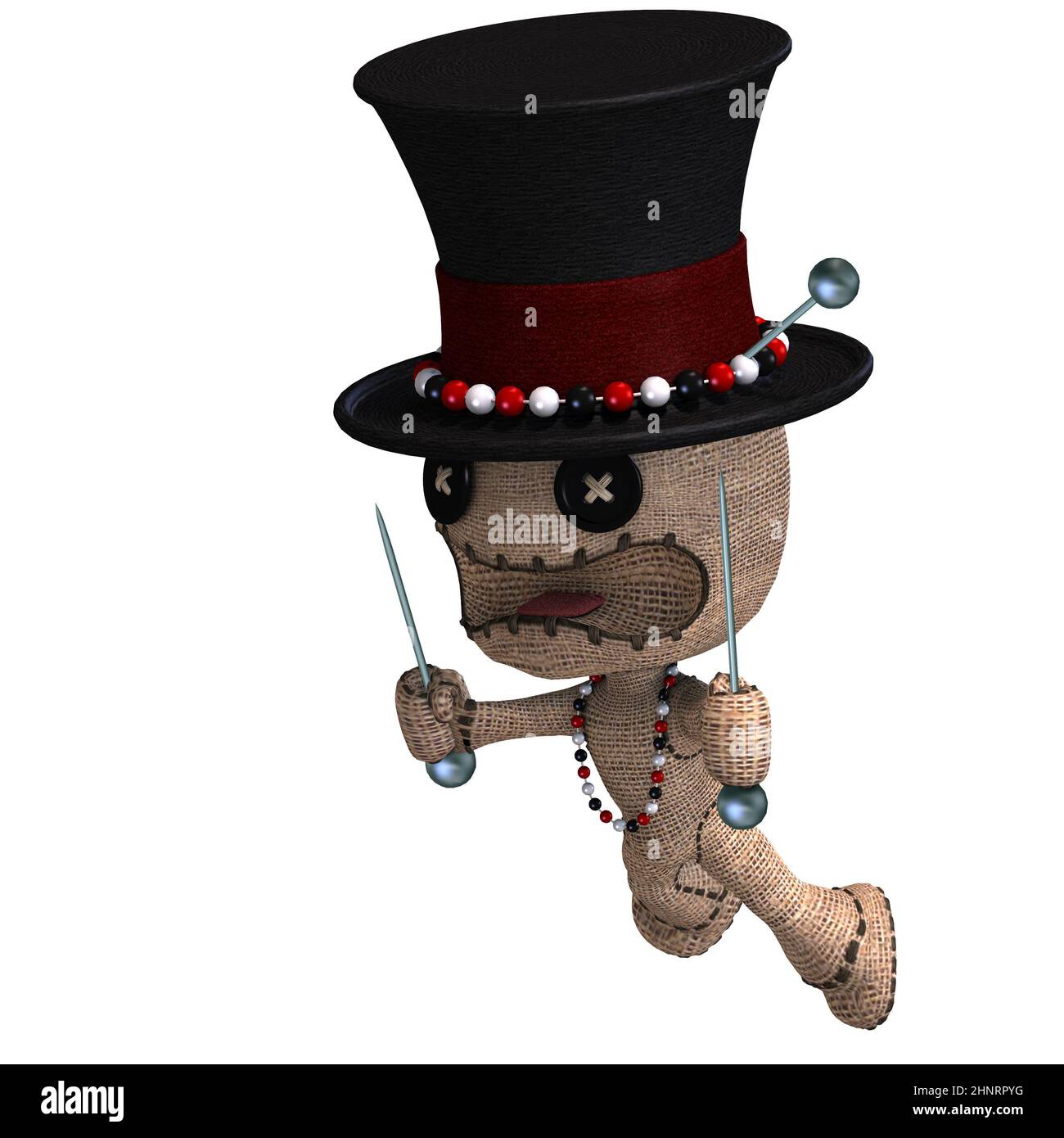 3D-illustration of a cute looking but dangerous voodoo doll Stock Photo ...