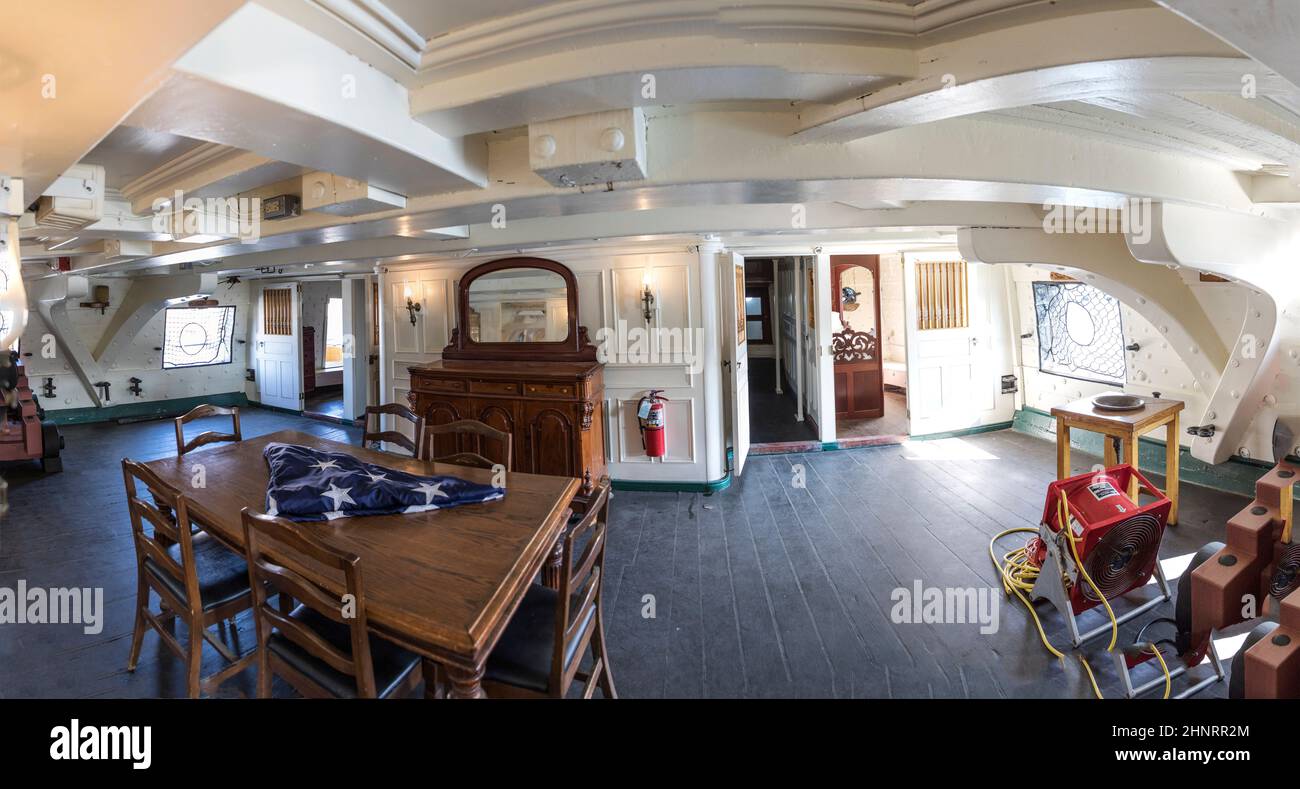 inside famous USS Constitution, Boston, USA Stock Photo - Alamy