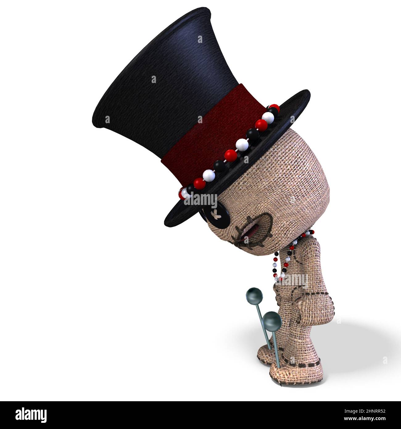 3D-illustration of a cute looking but dangerous voodoo doll Stock Photo ...