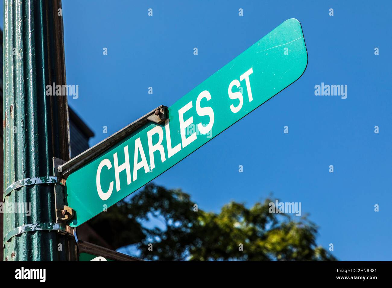 street sign Charles street in downtown Boston street in downtown Boston ...