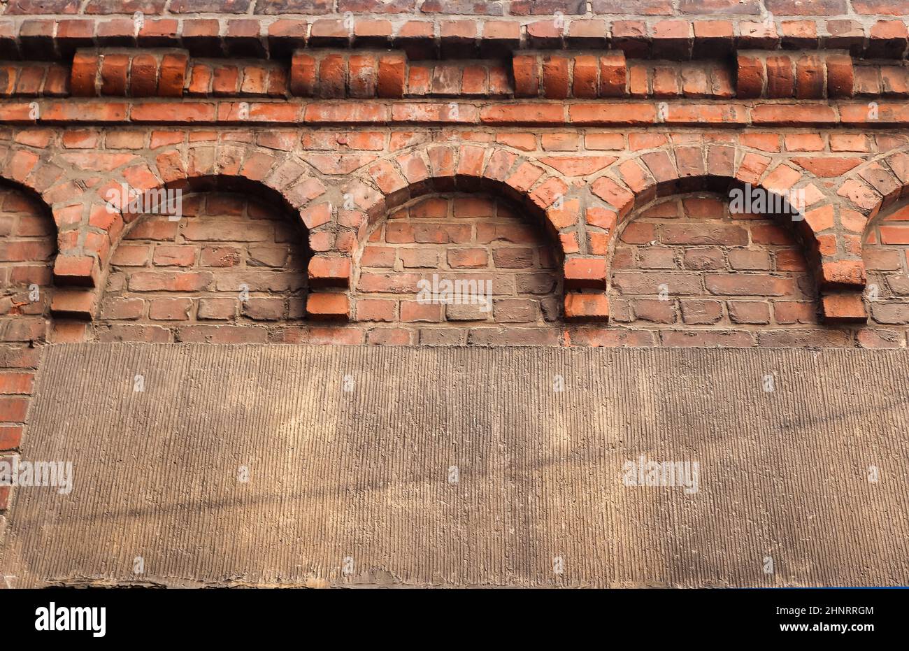 Old red rick wall. Texture of old weathered brick wall panoramic ...