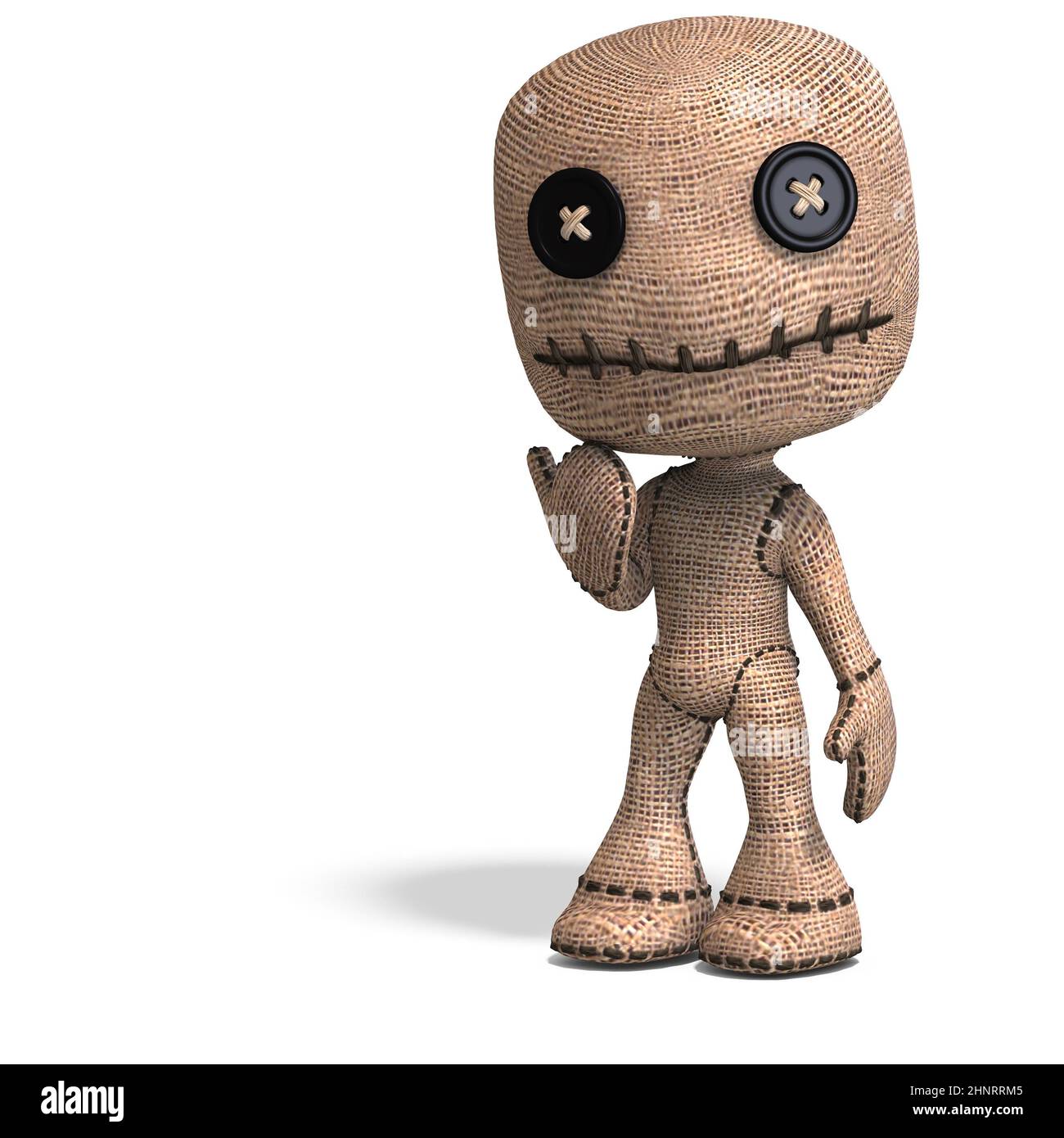 3D-illustration of a cute looking but dangerous voodoo doll Stock Photo ...