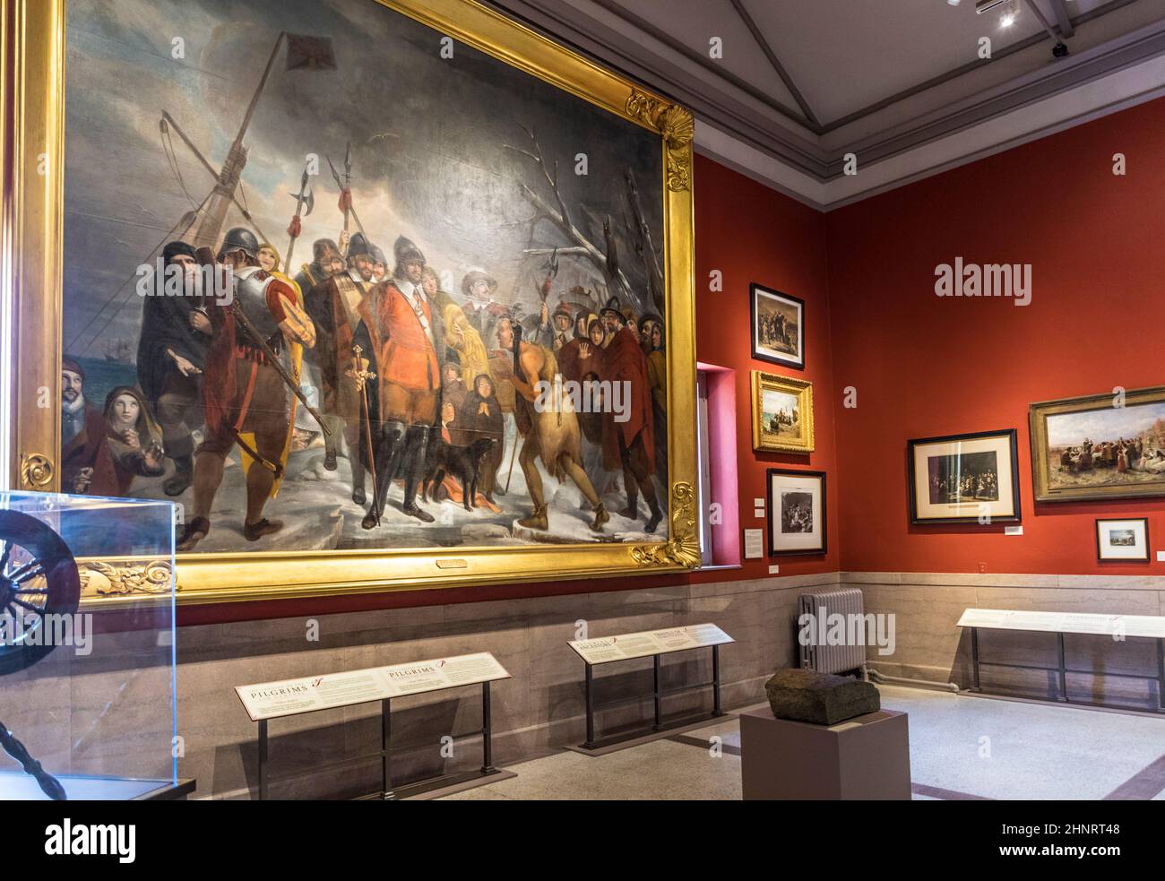 artefacts in historic museum for the pilgrims landing in Plymouth with ...