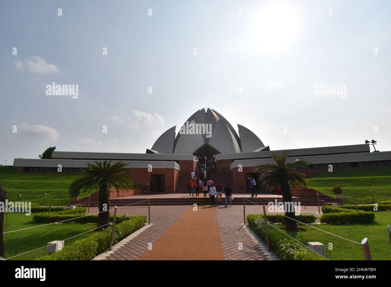 New Delhi, India- August 1, 2019- The Lotus Temple, a place of worship ...