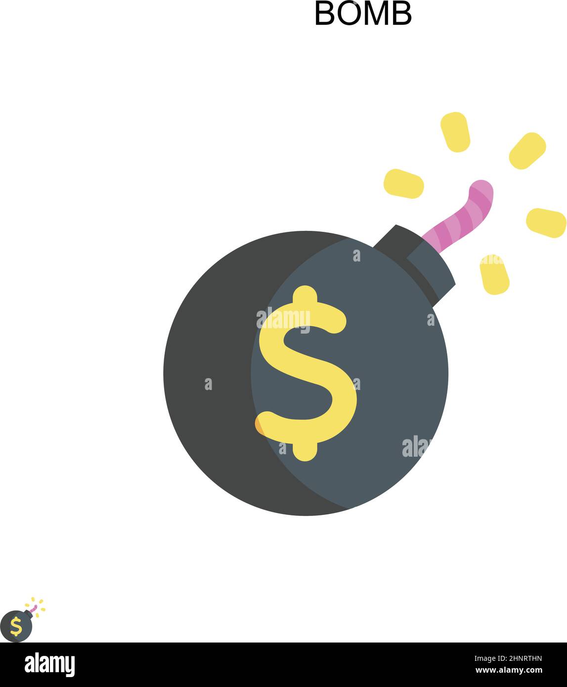 Bomb Simple vector icon. Illustration symbol design template for web ...