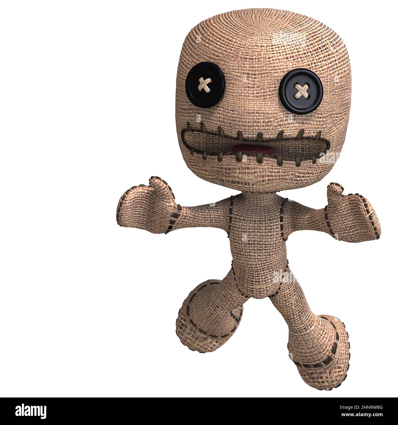 3D-illustration of a cute looking but dangerous voodoo doll Stock Photo ...