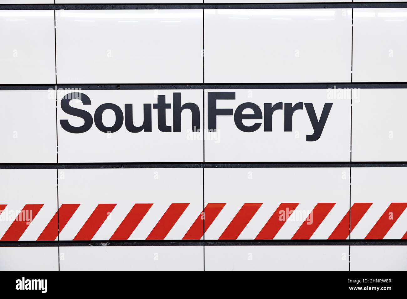 South Ferry sign at a wall Stock Photo - Alamy