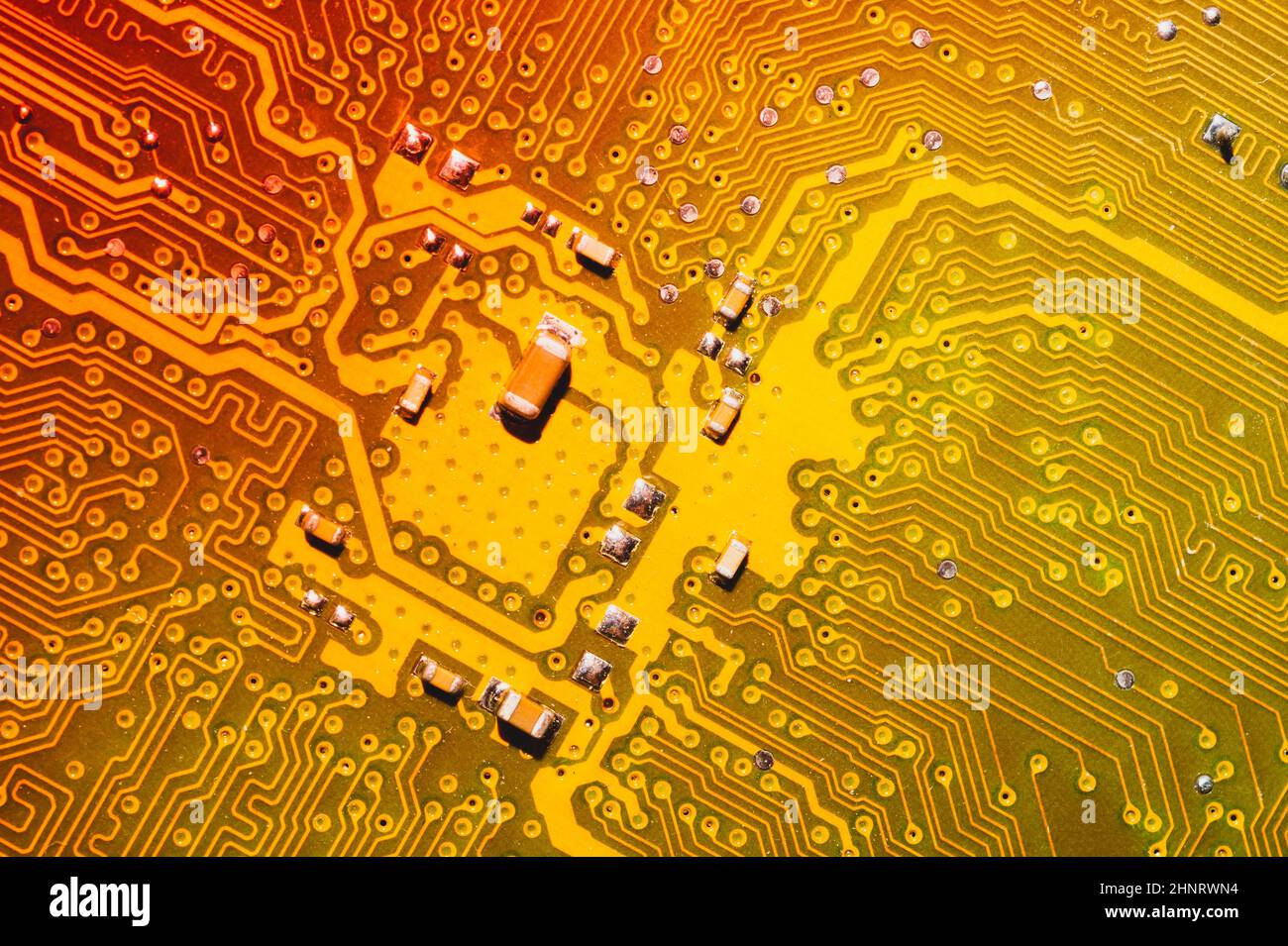 Electronic circuit board abstract background. computer motherboard close up. modern technologies ...