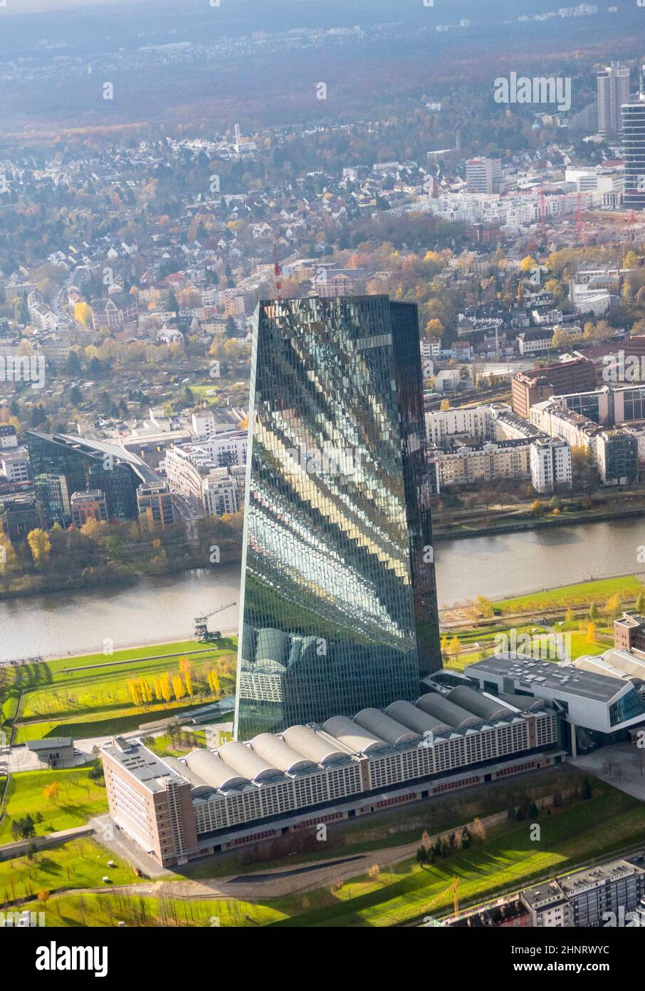 aerial view of headquarter of european central Bank Stock Photo - Alamy