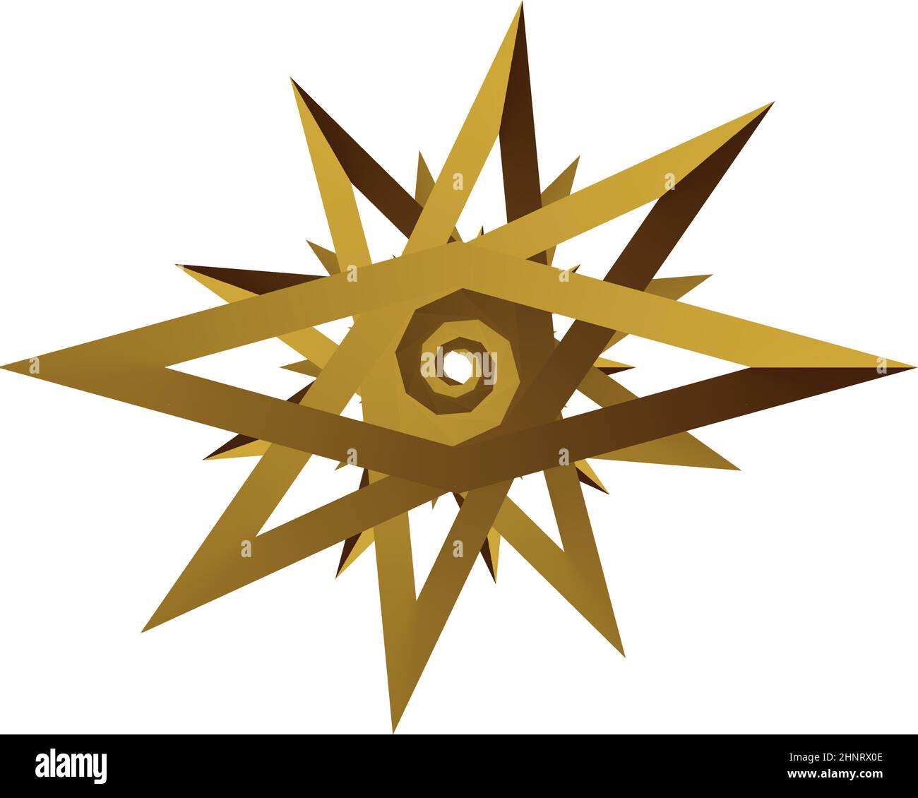 Unique star shape, star contour vector design element - stock vector ...