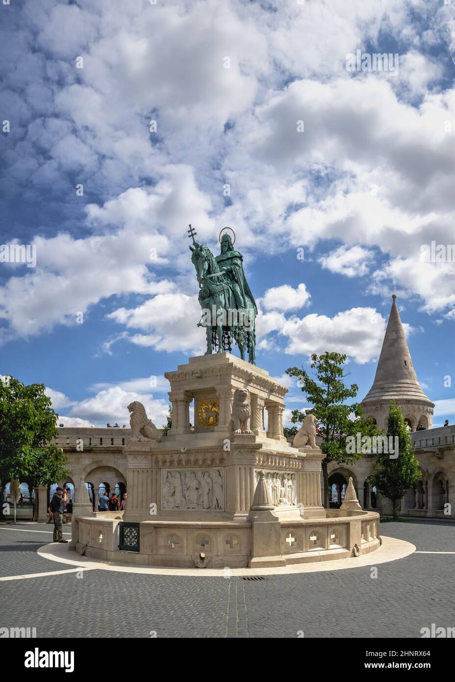 Monument to St. Istvan in Budapest, Hungary Stock Photo - Alamy