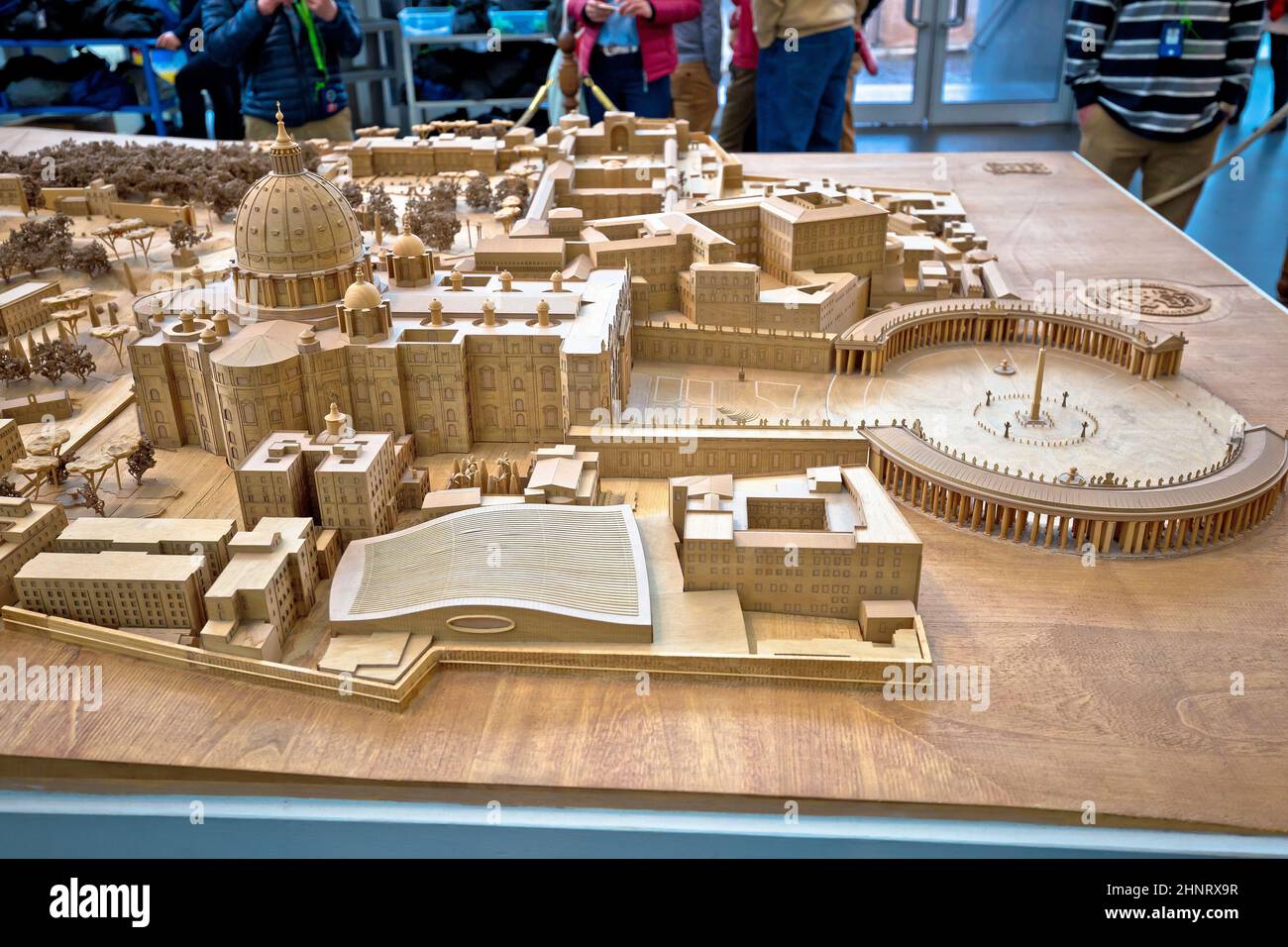 Model of Vatican city and Basilica and square of Saint Peter in Vatican ...