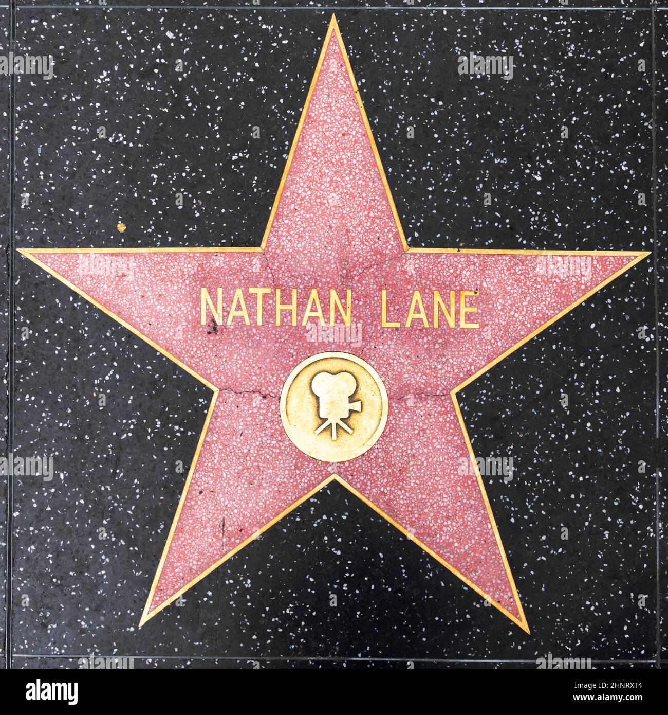 closeup of Star on the Hollywood Walk of Fame for nathan lane Stock ...