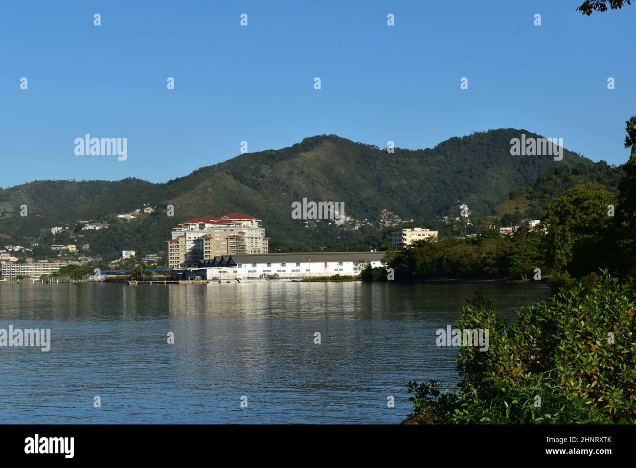 Mucurapo, Trinidad and Tobago-January 16, 2021: Early morning view from ...
