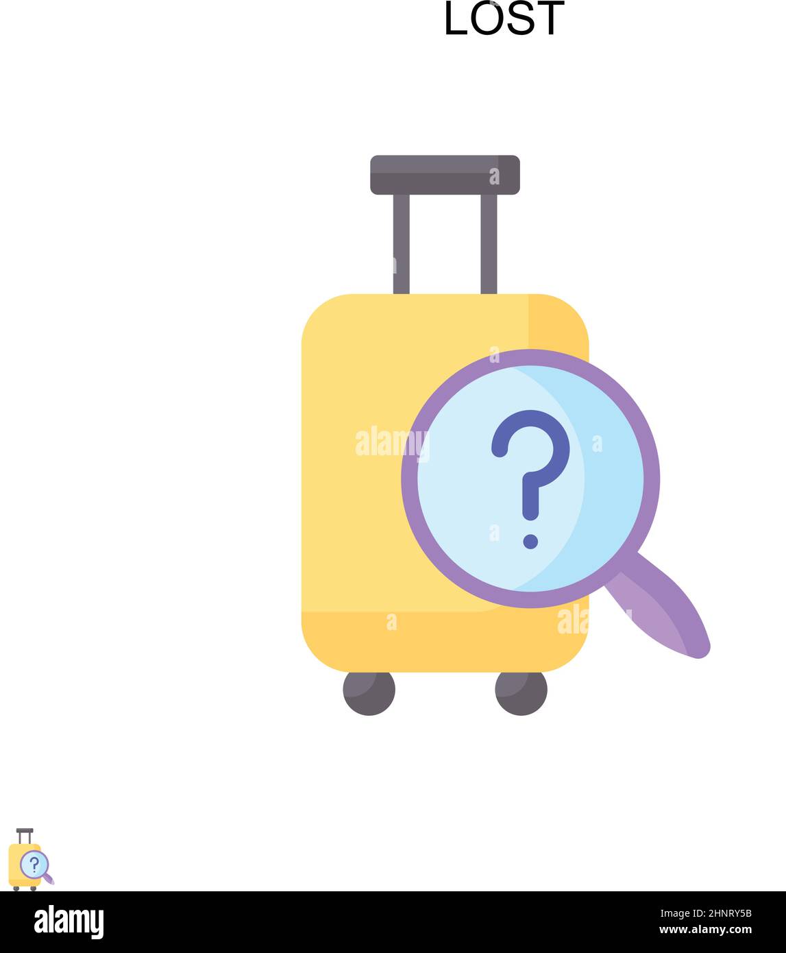 Lost Simple vector icon. Illustration symbol design template for web ...