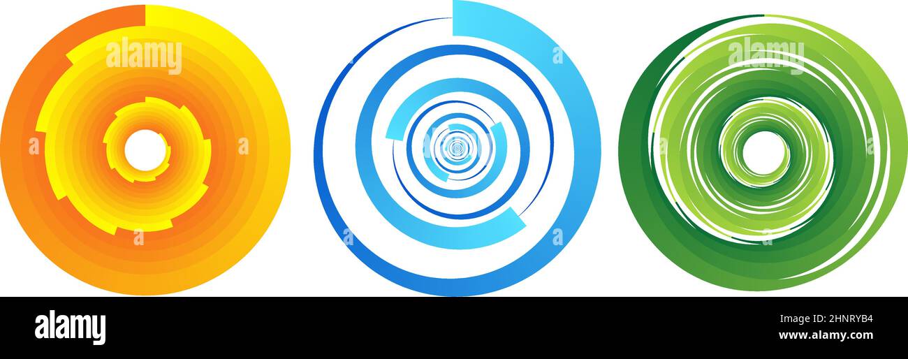 Gradient filled shaded design element, geometric shape set - stock vector illustration, clip-art ...