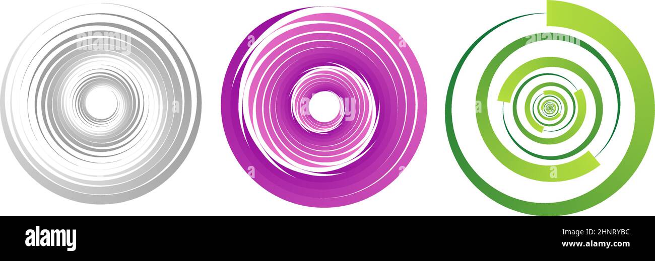 Gradient filled shaded design element, geometric shape set - stock vector illustration, clip-art ...