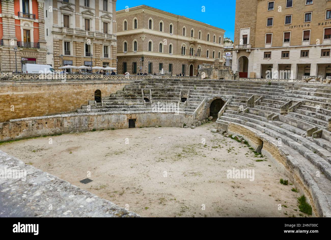 Roman amphitheatre, 2nd century AD, piazza Sant'Oronzo, Lecce Stock ...