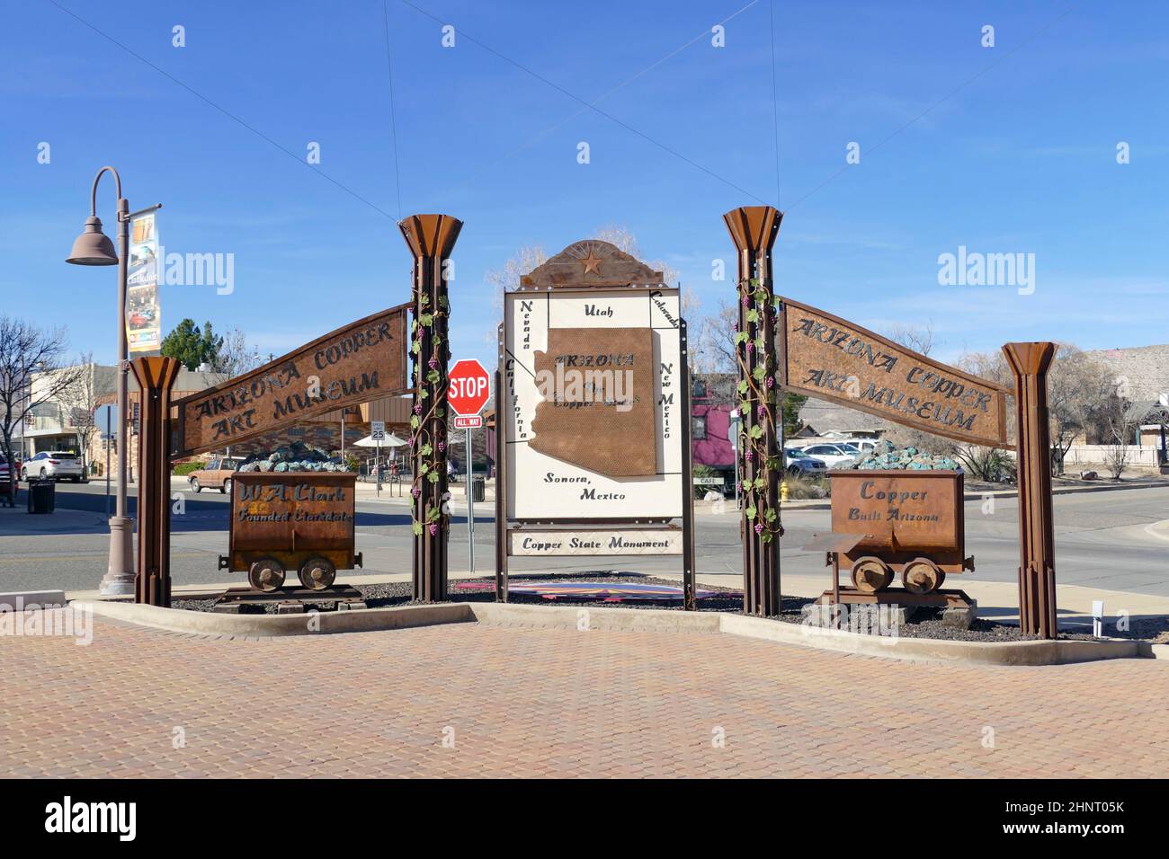 Historic Copper Art Museum Building Entrance Exterior in Clarkdale ...