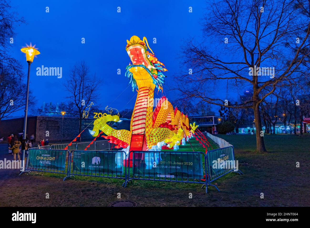 China Light-Festival at Cologne Zoo with many animals made of light ...