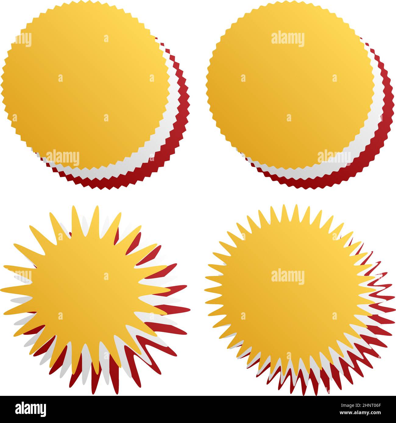 Gold, silver, bronze plaque, banner and seal. Precious metal badge ...