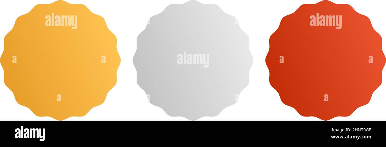 Gold, silver, bronze plaque, banner and seal. Precious metal badge ...