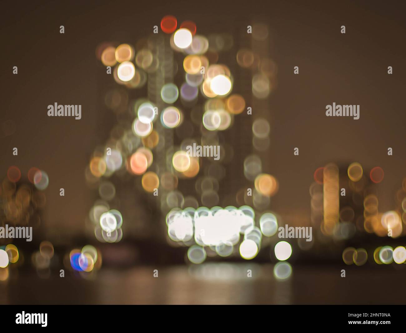 Bokeh city lights background. Bokeh of cityscape skyline during evening ...