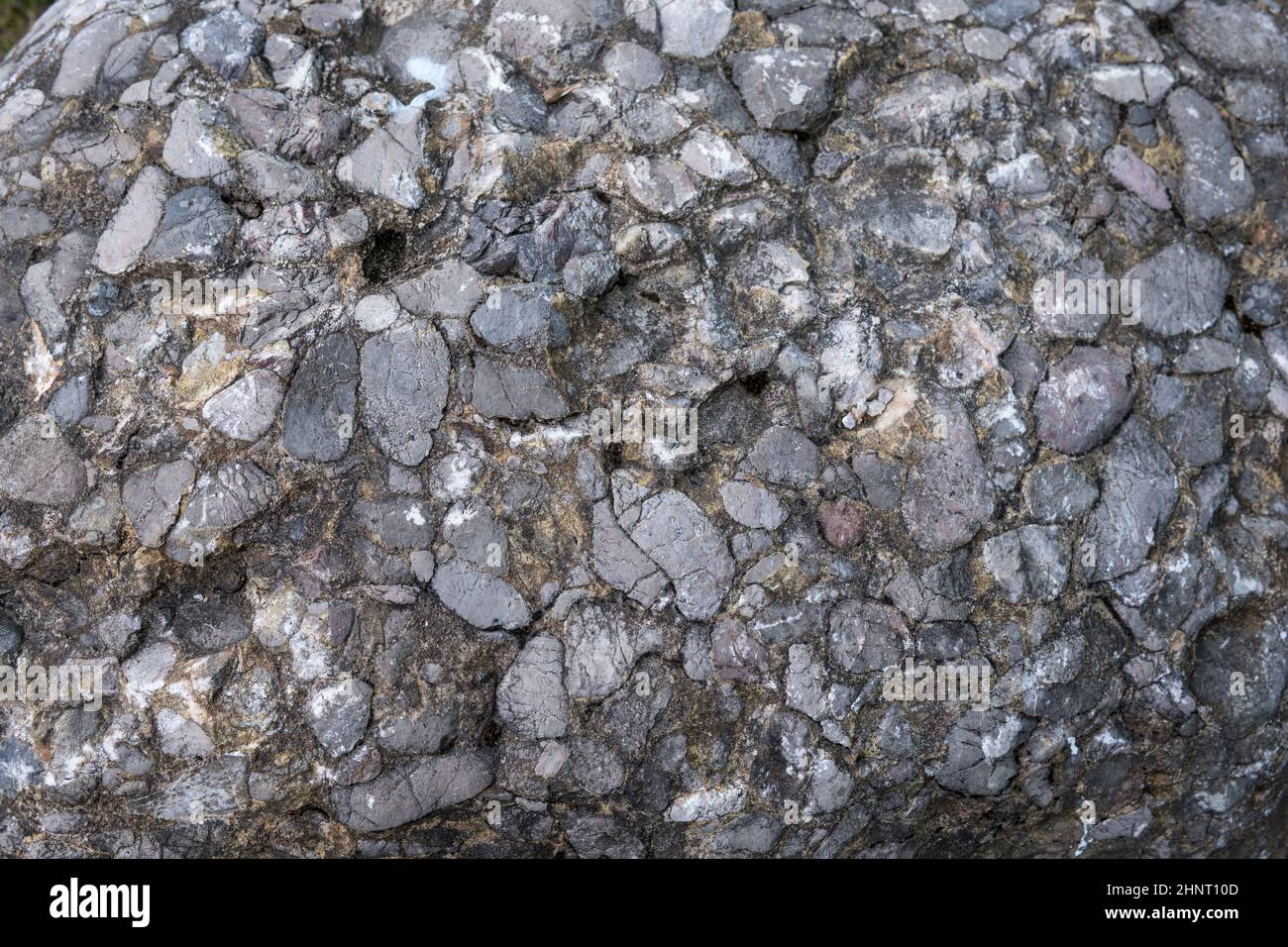 detail of conglomerate a clastic sedimentary rock composed from clasts ...