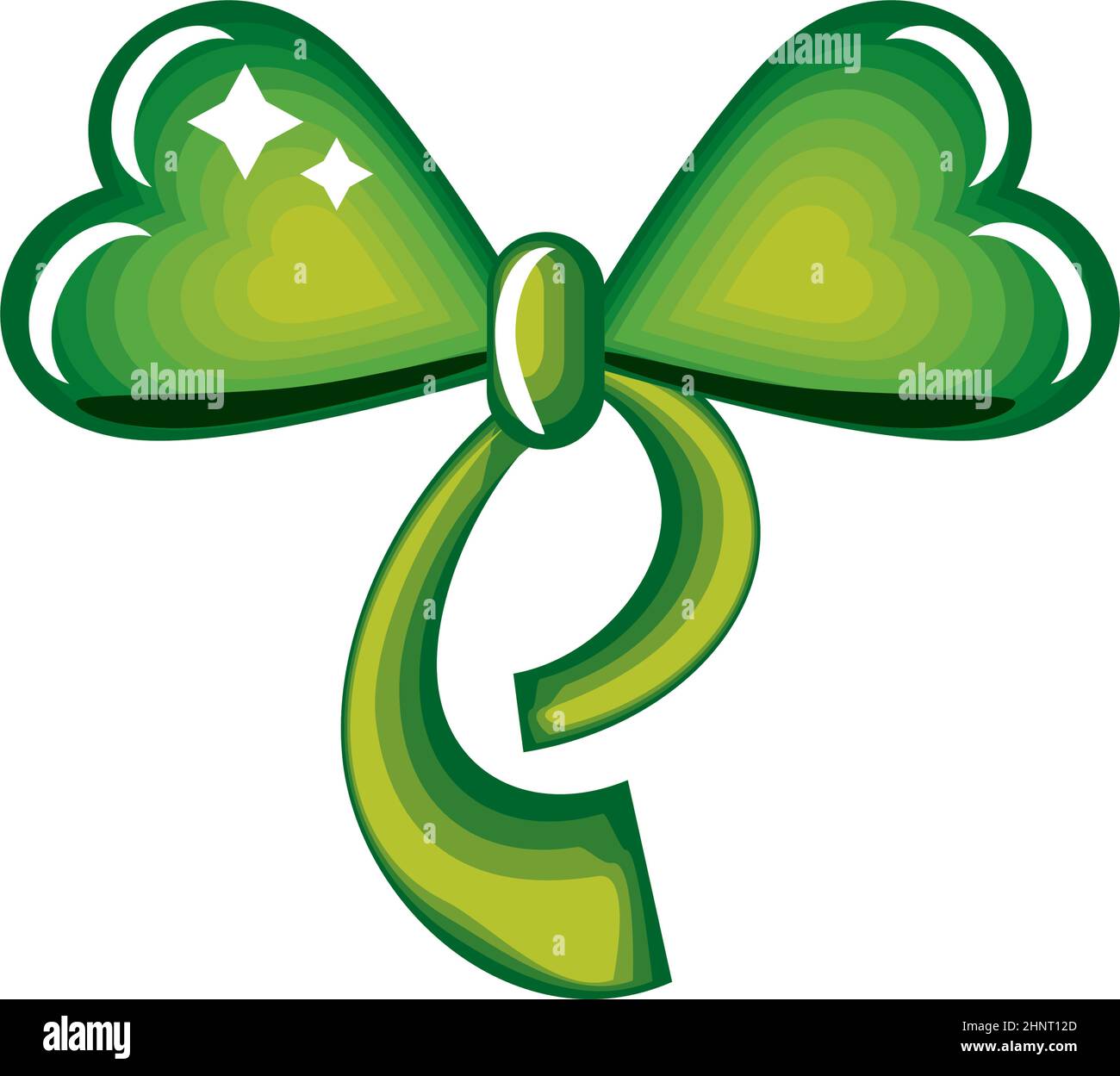 green gift bow shiny Stock Vector Image & Art - Alamy