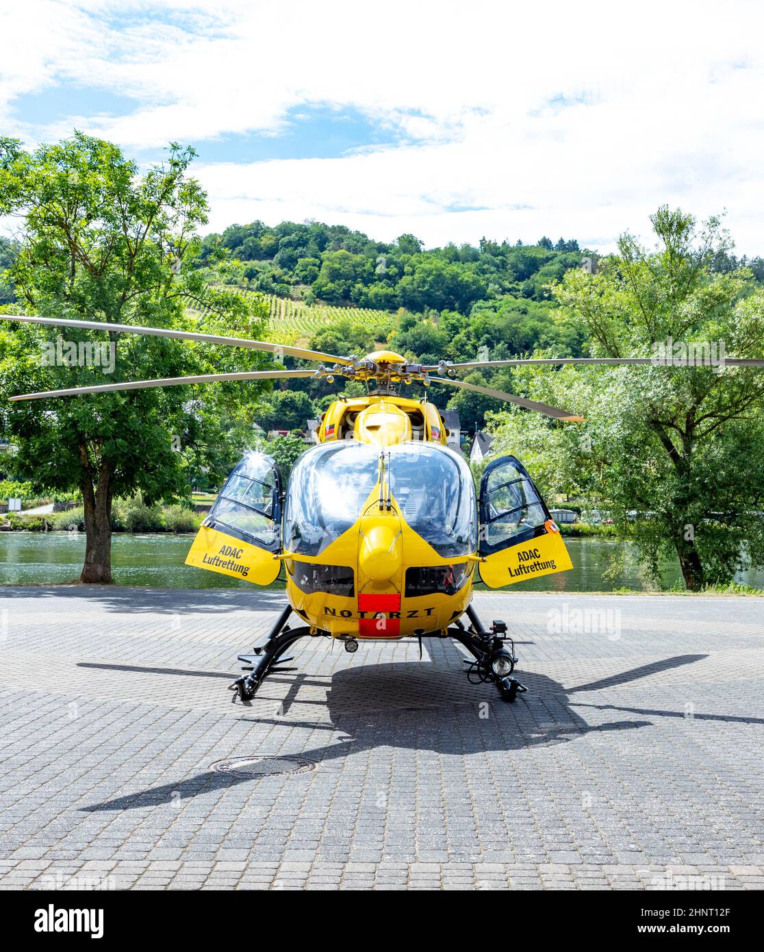 rescue operation, german rescue helicopter, ADAC, Christoph 77, on the ...