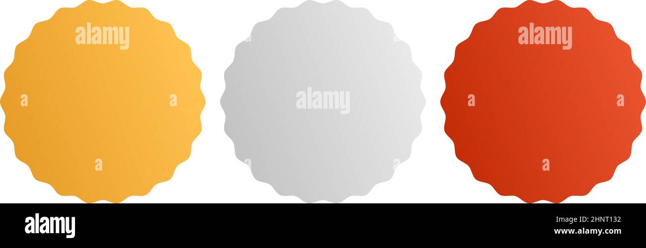 Gold, silver, bronze plaque, banner and seal. Precious metal badge ...