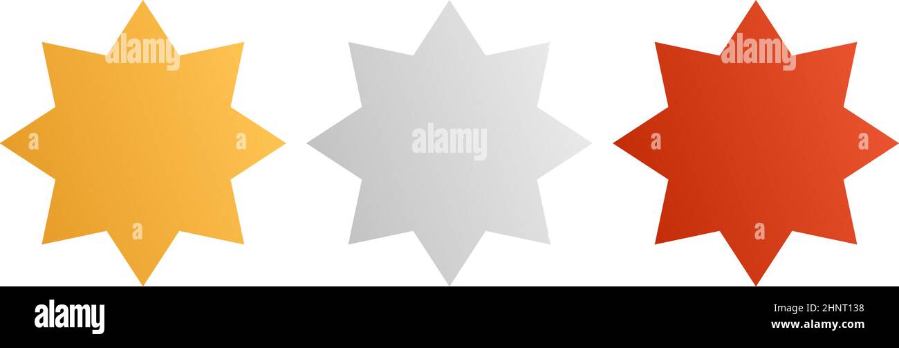 Gold, silver, bronze plaque, banner and seal. Precious metal badge ...