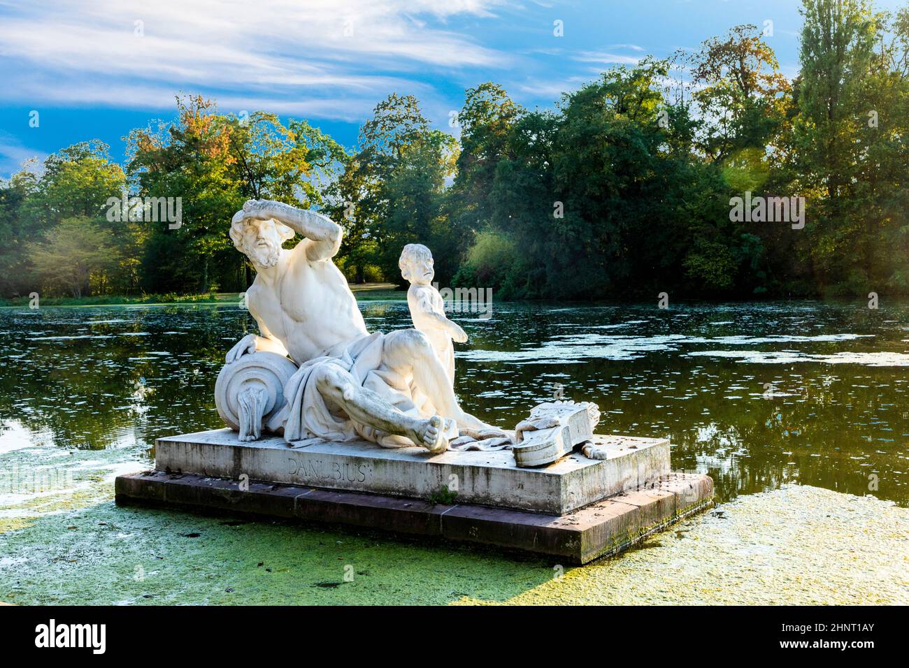 famous river god Rhenus in beautiful Schwetzingen Park, Royal Castle ...