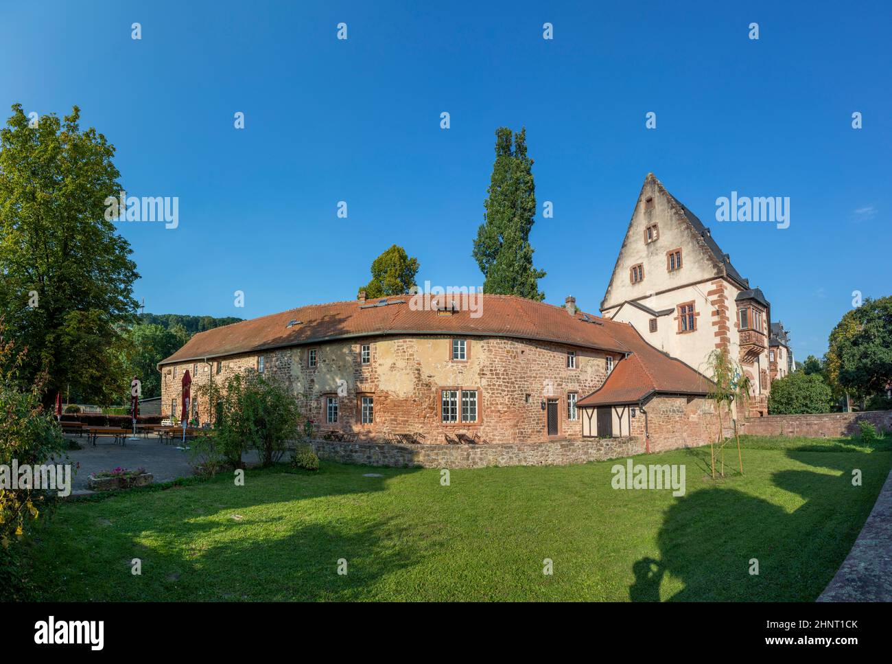 scenic view to old castle of Budingen, Germany Stock Photo - Alamy