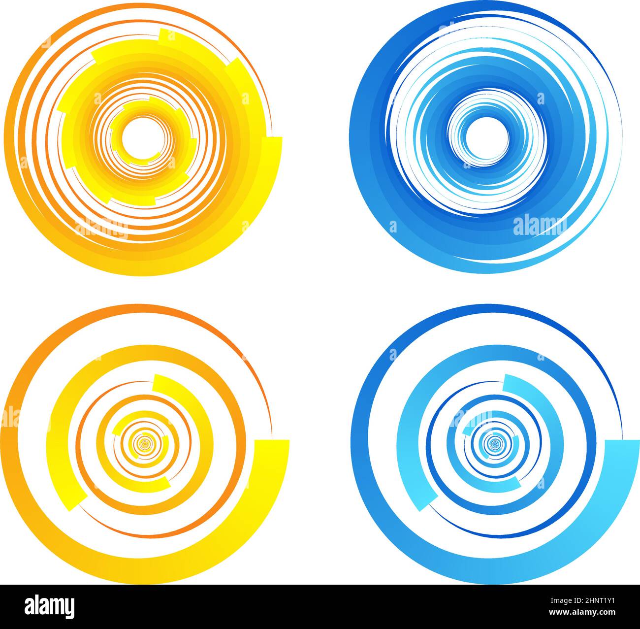 Gradient filled shaded design element, geometric shape set - stock ...