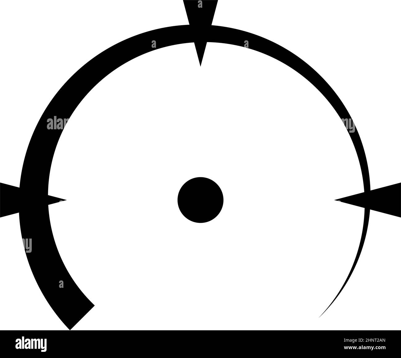 Crosshair, target mark, reticule icon, symbol - stock vector ...