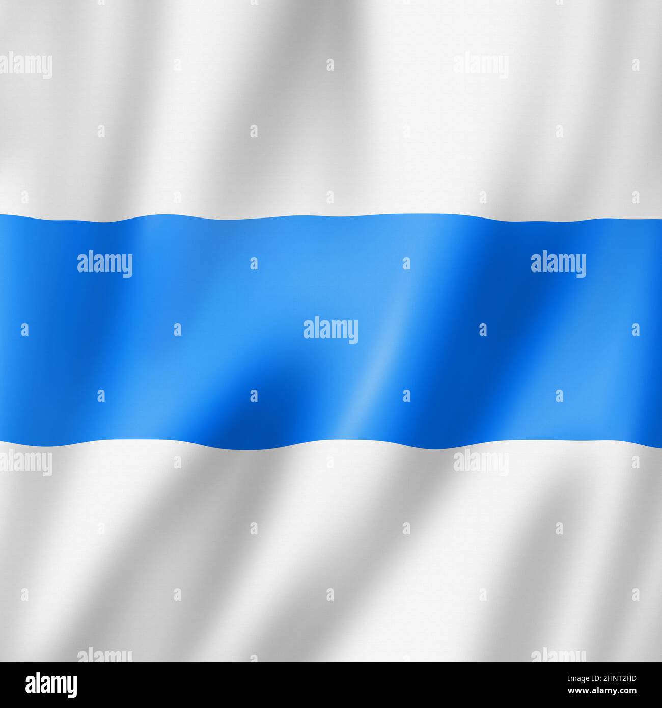 Zug canton - State - flag, Switzerland waving banner collection. 3D ...