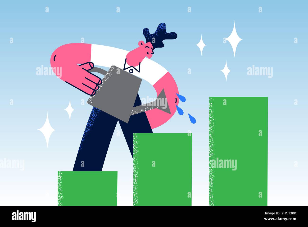 Business development, strategy and innovation concept. Young smiling ...