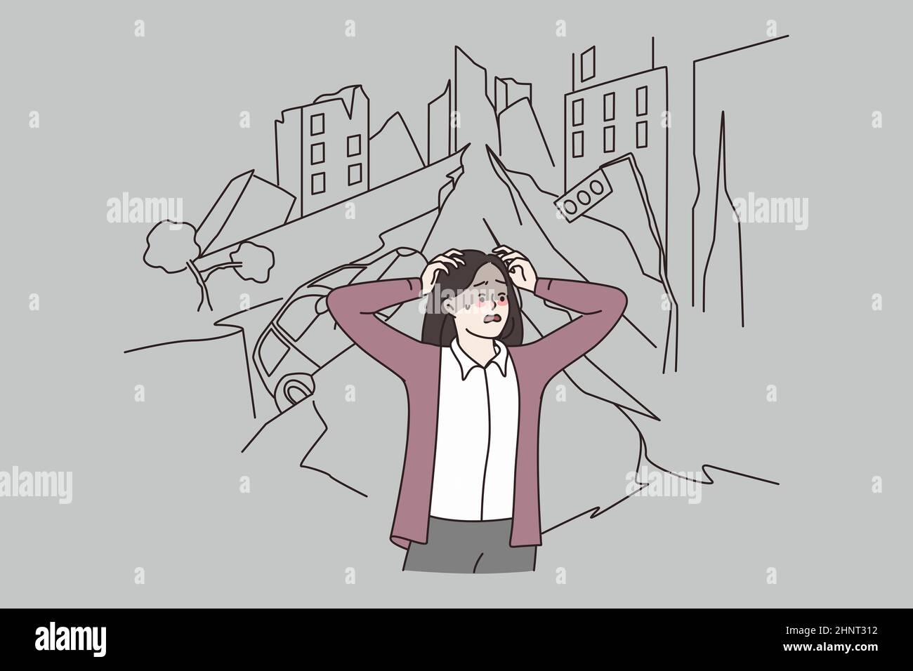 People scared earthquake hi-res stock photography and images - Alamy