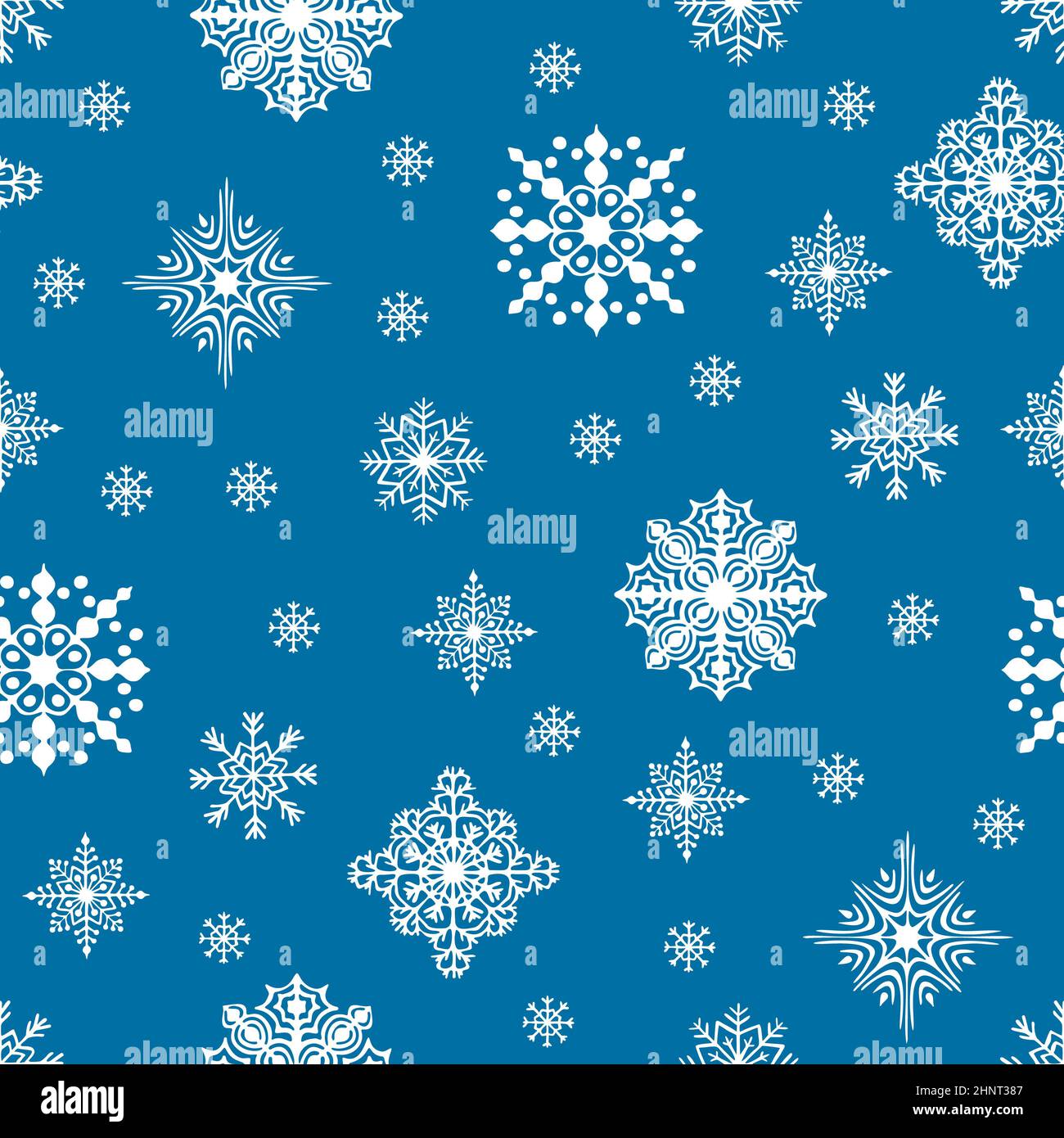 Christmas seamless pattern. Snow flakes backdrop. Tileable background ...