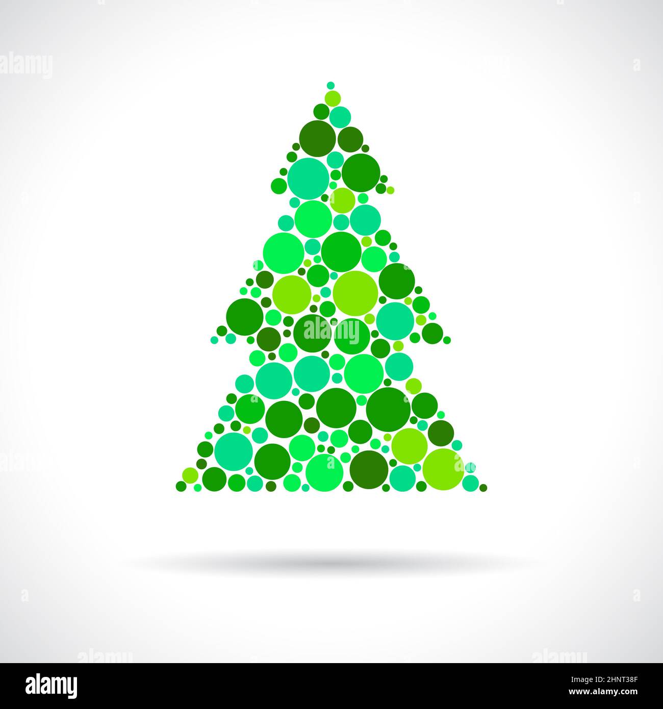 Christmas Tree icon. Infographic symbol with shadow. Festive style ...