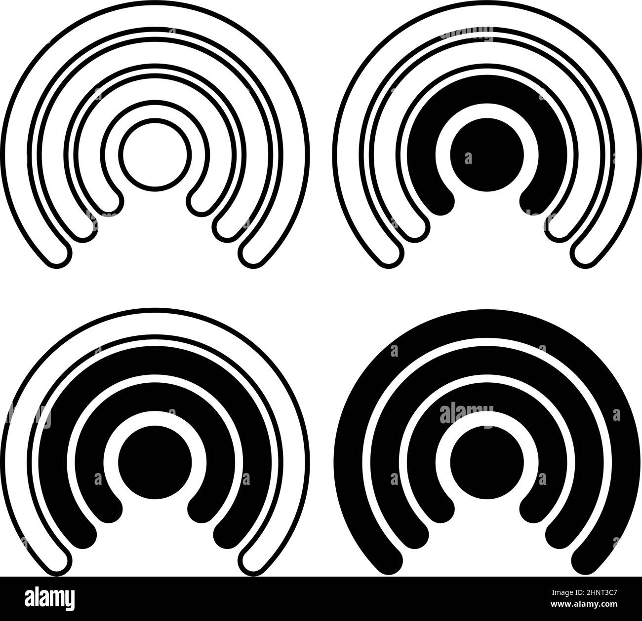 Wireless, cordless signal, internet, wifi shape icon, symbol - stock ...