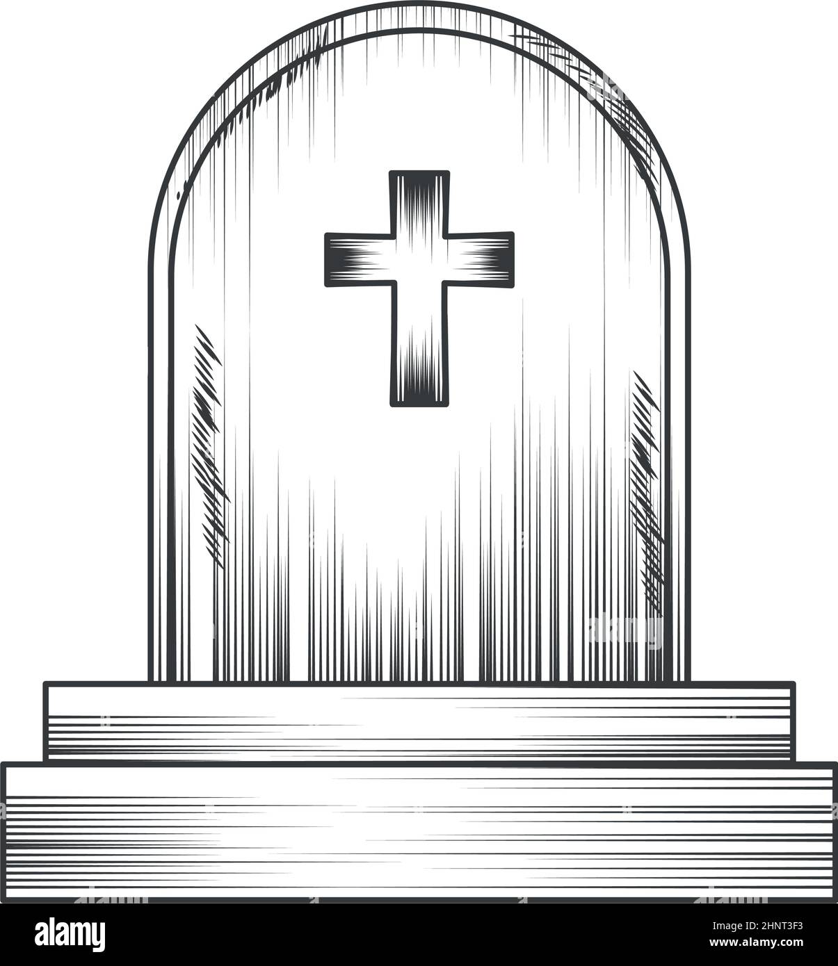 tombstone with cross Stock Vector Image & Art - Alamy