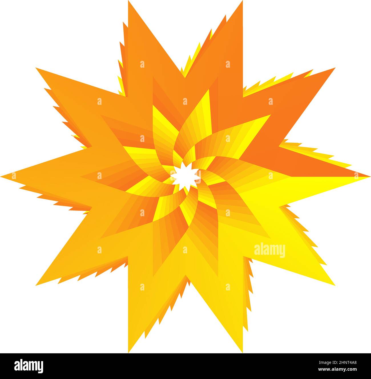 Unique star shape, star contour vector design element - stock vector ...